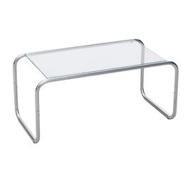 Leitmotiv Couchtisch Ventana, Chrom, Metall, rechteckig, Rundrohr, 50x36x40 cm, Wohnzimmer, Wohnzimmertische, Couchtische