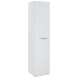 Voleo Mehrzweckschrank, Wei&szlig;, Glas, Holzwerkstoff, 5 F&auml;cher, 45x196x40 cm, erweiterbar, Waschk&uuml;che, Mehrzweckschr&auml;nke