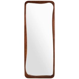Xora Wandspiegel, Walnuss, Holz, Glas, Holzwerkstoff, Kautschukholz,Kautschukholz, massiv, rechteckig, 70x180x5 cm, Ganzk&ouml;rperspiegel, Spiegel, Wandspiegel