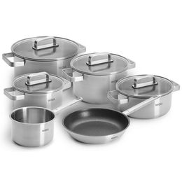 Woll Kochtopfset Steel, Silber, Metall, 6-teilig, 20 cm,16 cm, 3,5 + 2,6 + 1,8 L, rostfrei, Kochen, T&ouml;pfe, Topfsets