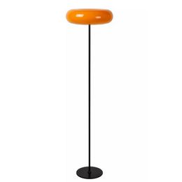 Lucide Stehleuchte Sentino, Orange, Schwarz, Glas, Metalloptik,Metalloptik, rund,rund, 40x150x40 cm, RoHS, Reach, Europ&auml;ischer Sicherheitsstandard, Lampen & Leuchten, Innenbeleuchtung, Leuchten nach R&auml;umen, Wohnzimmerlampen