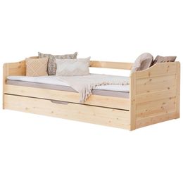 Livetastic Ausziehbett 837349 Melinda, Kiefer, Holz, Kiefer, massiv, H&ouml;he ca. 12 cm, 90x200 cm, Fsc, nur f&uuml;r Rollroste geeignet, Kinder- & Jugendzimmer, Kinderm&ouml;bel, Kinderbetten, Ausziehbetten