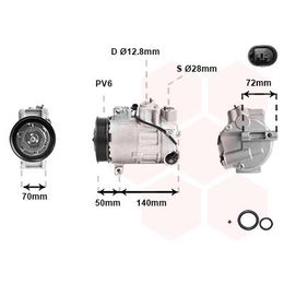 Van Wezel Kompressor, Klimaanlage 3001k714 f&uuml;r Mercedes