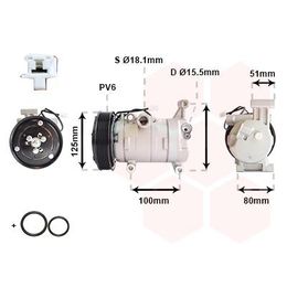 Van Wezel Kompressor, Klimaanlage 2701k703 f&uuml;r MAZDA