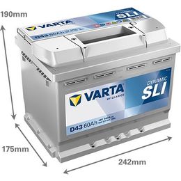 Varta Starterbatterie 560127054k262 12V 68Ah 540A f&uuml;r Opel SAAB Chrysler Fiat / LANCIA TOYOTA MITSUBISHI