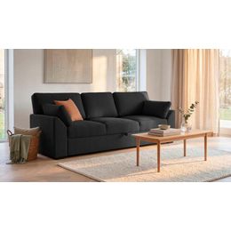 3-Sitzer Home Affaire "Citry", grau (anthrazit), B:233cm H:88cm T:86cm, 100% polyester, Sofas, Breite 233 cm, Chenille, mit Bettfunktion, Liegefl&auml;che 144x190 cm