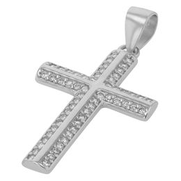Adelia&acute;s Kettenanh&auml;nger ADELIA&acute;S "Anh&auml;nger &ndash; Kreuz Kreuzanh&auml;nger aus 925 Silber mit Zirkonia", silber, Schmuckanh&auml;nger, Damen, Silber 925 (Sterlingsilber), Kettenanh&auml;nger, Geschenkidee: zeitlos und vielseitig