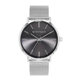 Quarzuhr Tom Tailor, silber (silberfarben), Armbanduhren, Herren, Quarzuhr, Armbanduhr, Herrenuhr, Edelstahlarmband, analog