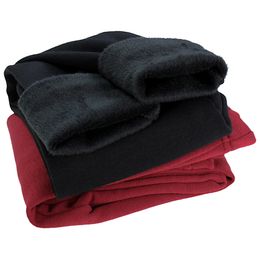 Leggings TUPTAM "Leggings M&auml;dchen Winter Leggings 2er PACK Gef&uuml;ttert", M&auml;dchen, Gr. 128, N-Gr, rot (2er pack schwarz, weinrot), Obermaterial: 62% Polyester PES. 34% Baumwolle CO. 4% Elasthan EL., Hosen Leggings