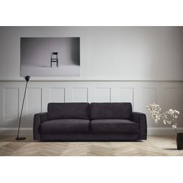 2,5-Sitzer OTTO HOME "Hobro", schwarz, B:236cm H:80cm T:102cm, Luxus-Microfaser Lederoptik (100% Polyester);Struktur grob (100% Polyester);Samtoptik (100% Polyester), Sofas, in 3 Bezugsqualit&auml;ten in vielen Farben