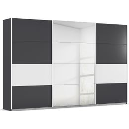 Kleiderschrank OTTO HOME "Mehrzweckschrank Aktenschrank M&ouml;bel Mietswohnung Schlafzimmer CORTONA", grau (graumetallic, alpinwei&szlig;), B:360cm H:229cm T:62cm, Holzwerkstoff, Schr&auml;nke, Kleiderschrank, inkl. Inneneinteilung, 2 Stoffboxen extra Einlegeb&ouml;den MADE IN GERMANY