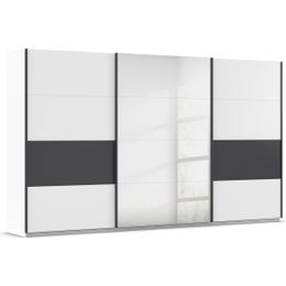 Kleiderschrank OTTO HOME "Mehrzweckschrank Aktenschrank M&ouml;bel Mietswohnung Schlafzimmer CORTONA", wei&szlig; (alpinwei&szlig;, graumetallic), B:360cm H:210cm T:62cm, Holzwerkstoff, Schr&auml;nke, Kleiderschrank, inkl. Inneneinteilung, 2 Stoffboxen extra Einlegeb&ouml;den MADE IN GERMANY, Topseller