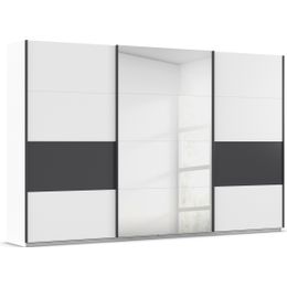 Kleiderschrank OTTO HOME "Mehrzweckschrank Aktenschrank M&ouml;bel Mietswohnung Schlafzimmer CORTONA", wei&szlig; (alpinwei&szlig;, graumetallic), B:360cm H:229cm T:62cm, Holzwerkstoff, Schr&auml;nke, Kleiderschrank, inkl. Inneneinteilung, 2 Stoffboxen extra Einlegeb&ouml;den MADE IN GERMANY