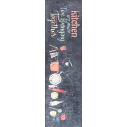 K&uuml;chenl&auml;ufer Sehrazat "CAIMAS 3012", grau (multicolor), B:50cm H:6mm L:180cm, Polyester, Teppiche, Bedruckt