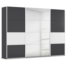 Kleiderschrank OTTO HOME "Mehrzweckschrank Aktenschrank M&ouml;bel Mietswohnung Schlafzimmer CORTONA", grau (graumetallic, alpinwei&szlig;), B:315cm H:229cm T:62cm, Holzwerkstoff, Schr&auml;nke, Kleiderschrank, inkl. Inneneinteilung, 2 Stoffboxen extra Einlegeb&ouml;den MADE IN GERMANY