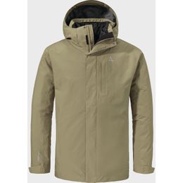 Sch&ouml;ffel Doppeljacke SCH&Ouml;FFEL "3in1 Jacket Style Tamina MNS", Herren, Gr. 52, braun (4725, braun), Aussenjacke Oberstoff: Aussenseite: 100% Polyester. (Membran: Thermoplastisches Polyurethan). Futter: 100% Polyester. Futter Unteres R&uuml;ckenteil: 100% Polyester Innenjacke Oberstoff: 100% Polyester. Wattierung: 100% Polyester, regular fit, hoch geschlossener Ausschnitt, Jacken