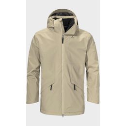 Sch&ouml;ffel Langjacke SCH&Ouml;FFEL "Ins Parka Style Malkay MNS", Herren, Gr. 52, braun (4725, braun), Oberstoff: Aussenseite: 100% Polyester. (Membran: Thermoplastisches Polyurethan). Futter: 100% Polyester. Wattierung: 100% Polyester, regular fit, hoch geschlossener Ausschnitt, Jacken Langjacke
