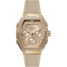 Ice Watch Multifunktionsuhr ICE-WATCH "ICE boliday - Steel - Medium - MT", beige, Armbanduhren, Damen, Quarzuhr, Armbanduhr, Damenuhr, analog, Silikonarmband, Datum