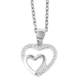 Adelia&acute;s Kettenanh&auml;nger ADELIA&acute;S "Anh&auml;nger &ndash; Herz Herzanh&auml;nger aus 925 Silber mit Zirkonia", silber, Schmuckanh&auml;nger, Damen, Silber 925 (Sterlingsilber), Kettenanh&auml;nger, Geschenkidee: zeitlos und vielseitig