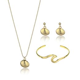 Schmuckset AMELIA PARKER "AS023G", gold, Schmuck_Sets, Damen, 45+6cm, Edelstahl, Schmuckset, 45+6 cm