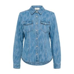 Jeansbluse Cream "Jeanshemd CRMay", Damen, Gr. 40, blau (dundas jacquard denim), Obermaterial: 94% Baumwolle CO. 5% Polyester PES. 1% Elasthan EL., Blusen Jeansbluse