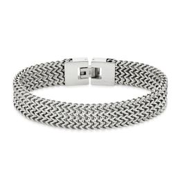 Edelstahlarmband "Schmuck Geschenk Meshkettengliederung", silber (edelstahlfarben), ANISTON JEWELRY & WATCHES, Armb&auml;nder, Damen, 19cm, Edelstahl, Edelstahlarmband