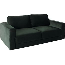 2-Sitzer OTTO HOME "Hobro", gr&uuml;n, B:186cm H:80cm T:102cm, Luxus-Microfaser Lederoptik (100% Polyester);Struktur grob (100% Polyester);Samtoptik (100% Polyester), Sofas, in 3 Bezugsqualit&auml;ten in vielen Farben