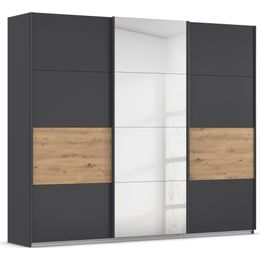 Kleiderschrank OTTO HOME "Mehrzweckschrank Aktenschrank M&ouml;bel Mietswohnung Schlafzimmer CORTONA", grau (graumetallic, eiche artisan), B:271cm H:229cm T:62cm, Holzwerkstoff, Schr&auml;nke, Kleiderschrank, inkl. Inneneinteilung, 2 Stoffboxen extra Einlegeb&ouml;den MADE IN GERMANY