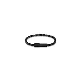 Armband Calvin Klein "CONTOURED BARREL", schwarz, Armb&auml;nder, Herren, 19,5cm, Edelstahl, Armband