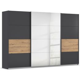 Kleiderschrank OTTO HOME "Mehrzweckschrank Aktenschrank M&ouml;bel Mietswohnung Schlafzimmer CORTONA", grau (graumetallic, eiche artisan), B:315cm H:210cm T:62cm, Holzwerkstoff, Schr&auml;nke, Kleiderschrank, inkl. Inneneinteilung, 2 Stoffboxen extra Einlegeb&ouml;den MADE IN GERMANY