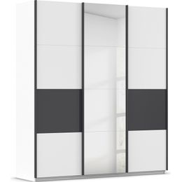 Kleiderschrank OTTO HOME "Mehrzweckschrank Aktenschrank M&ouml;bel Mietswohnung Schlafzimmer CORTONA", wei&szlig; (alpinwei&szlig;, graumetallic), B:203cm H:229cm T:62cm, Holzwerkstoff, Schr&auml;nke, Kleiderschrank, inkl. Inneneinteilung, 2 Stoffboxen extra Einlegeb&ouml;den MADE IN GERMANY