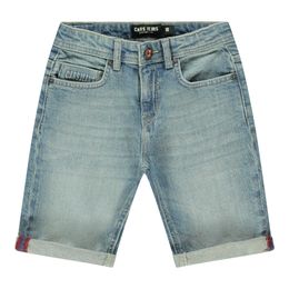 Jeansbermudas Cars Jeans "Shorts TARGET", M&auml;dchen, Gr. 12 (152), N-Gr, stone used, Denim/Jeans, Obermaterial: 99% Baumwolle, 1% Elasthan, Abriebeffekte, Basic kniefrei, Jeans