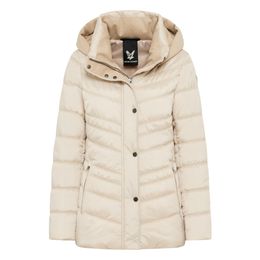 Fuchs & Schmitt Steppjacke FUCHS SCHMITT, Damen, Gr. 52, grau (kitt), Web, Obermaterial: 100% Polyester, clean, unifarben, regular fit Po-bedeckend, hoch geschlossener Ausschnitt, abgerundeter Saum, Jacken Steppjacke, mit schr&auml;ger Steppung