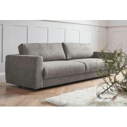 2,5-Sitzer OTTO HOME "Hobro", grau, B:236cm H:80cm T:102cm, Luxus-Microfaser Lederoptik (100% Polyester);Struktur grob (100% Polyester);Samtoptik (100% Polyester), Sofas, in 3 Bezugsqualit&auml;ten in vielen Farben