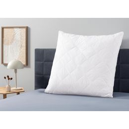 Naturhaarkissen OTTO HOME "Lofna, Kissen 40x80 & 80x80 cm", wei&szlig;, B:80cm L:80cm, Bezug: 100% Baumwolle. F&uuml;llung: 100% Polyester. Steppf&uuml;llung Au&szlig;enkissen: 100% Alpaka, Kopfkissen, Kissenbezug mit 100% Alpakahaar versteppt.
