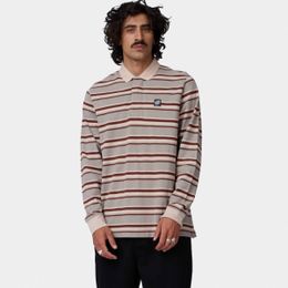Longsleeve Santa Cruz "CERA LS POLO", Damen, Gr. L, stone grau, coffee, Obermaterial: 100% Baumwolle, Shirts, f&uuml;r sportliche Aktivit&auml;ten, sportlicher Stil, aus Baumwolle