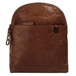 SPIKES & SPARROW Cityrucksack SPIKES & SPARROW "BACKPACK", Damen, Gr. B/H/T: 23cm x 27cm x 10cm, onesize, braun (cognac), Leder, Rindsleder, Rucks&auml;cke Cityrucksack, echt Leder