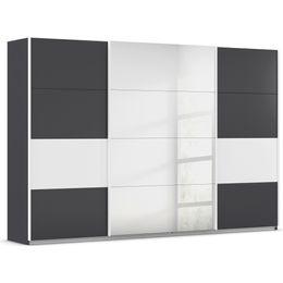 Kleiderschrank OTTO HOME "Mehrzweckschrank Aktenschrank M&ouml;bel Mietswohnung Schlafzimmer CORTONA", grau (graumetallic, alpinwei&szlig;), B:315cm H:210cm T:62cm, Holzwerkstoff, Schr&auml;nke, Kleiderschrank, inkl. Inneneinteilung, 2 Stoffboxen extra Einlegeb&ouml;den MADE IN GERMANY