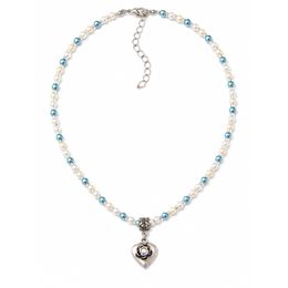 Allg&auml;u Rebell Collier ALLG&Auml;U REBELL "Marisa", Damen, Gr. onesize, Glas, wei&szlig;, Basic, Halsketten Collier, mit Glasstein (Swarovski)