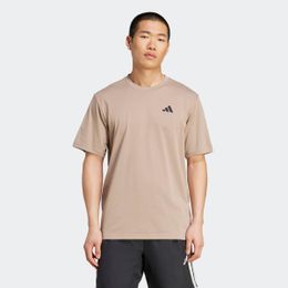 T-Shirt adidas Performance "TRAIN ESSENTIALS FEELREADY TRAINING", Jungen, Gr. XXL, chalky braun, schwarz, Obermaterial: 70% Polyester, 30% Baumwolle, normal, Rundhals, Shirts T-Shirt