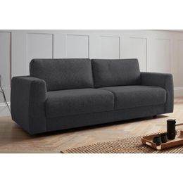 2-Sitzer OTTO HOME "Hobro", grau (anthrazit), B:186cm H:80cm T:102cm, Luxus-Microfaser Lederoptik (100% Polyester);Struktur grob (100% Polyester);Samtoptik (100% Polyester), Sofas, in 3 Bezugsqualit&auml;ten in vielen Farben