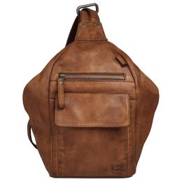 SPIKES & SPARROW Cityrucksack SPIKES & SPARROW, Damen, Gr. B/H/T: 29cm, onesize, braun (cognac), Leder, Rindsleder, Retro, Rucks&auml;cke Cityrucksack, echt Leder