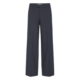 Stoffhose Pulz Jeans "Hose PZBINDY", Damen, Gr. 40, N-Gr, blau (schwarz sapphire melange), Obermaterial: 62% Polyester PES. 33% Viskose CV. 5% Elasthan EL., Hosen Stoffhose