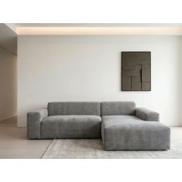 Ecksofa WERK2 "Zeus-L Breite: 253 cm, modern & zeitlos, bequemes Sofa", grau, B:253cm H:70cm T:188cm, 90% Polyester, 10% Nylon, Sofas, Ecksofa, Curvy Trend Ecksofa mit urbaner Optik