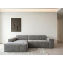 Ecksofa WERK2 "Zeus-L Breite: 253 cm, modern & zeitlos, bequemes Sofa", grau, B:253cm H:70cm T:188cm, 90% Polyester, 10% Nylon, Sofas, Ecksofa, Curvy Trend Ecksofa mit urbaner Optik