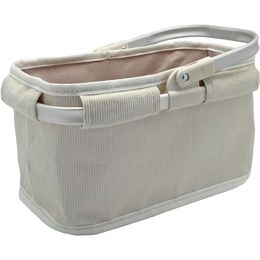 Kaufladensortiment Tanner "Kinder-Tragekorb &bdquo;Pure Sand", beige, Kaufladensortimente, Kinder, Metall, Stoff