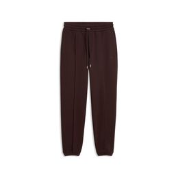 Trainingshose Puma "HER COMFORT PANTS FL", Damen, Gr. L, N-Gr, chocolate fondue, Fleece, Obermaterial: 68% Baumwolle, 32% Polyester, unifarben, comfort fit normal, Hosen Trainingshose, mit Comfort Fit, unifarben