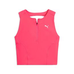 Trainingsshirt Puma "LIGHTSTRIDE Cropped Lauftanktop Damen", Damen, Gr. L, pure pink, Innenmaterial: 13% Elasthan, 87% Polyester. Au&szlig;enseite: 26% Elasthan, 74% Polyester. Tr&auml;ger: 100% Polyester. Oberer Bund: 23% Elasthan, 77% Polyester, eng, Rundhals, Shirts
