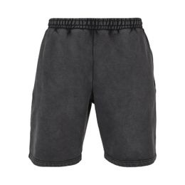Sweatshorts Urban Classics "Urban Classics Herren Heavy Stone Washed Sweat Shorts", Herren, Gr. L, US-Gr&ouml;&szlig;en, schwarz, 70% Baumwolle, 30% Polyester, unifarben, relaxed fit, Hosen Sweatshorts