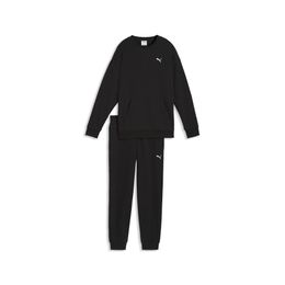 Jogginganzug Puma "Relaxed Trainingsanzug Damen", Damen, Gr. XS, schwarz, Obermaterial: 32% Polyester, 68% Baumwolle. Rippe: 97% Baumwolle, 3% Elasthan, Sportanz&uuml;ge Jogginganzug